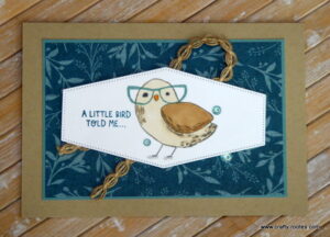 A Little Bird Told Me card - Crafty-rootes