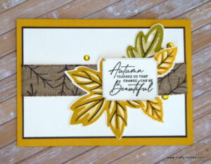 Autumn Leaves card for a Tic Tac Toe Challenge - Crafty-rootes