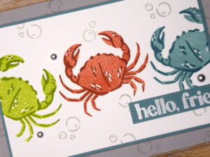 Trio of Crabs card - Stamping With Friends Blog Hop - Crafty-rootes