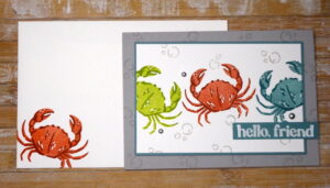 Trio of Crabs card - Stamping With Friends Blog Hop - Crafty-rootes