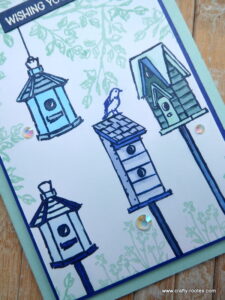 Blue Birdhouses for the Stamping Inkspiations Blog Hop - Crafty-rootes