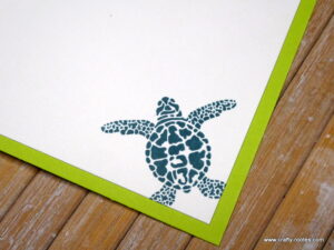 Sea Turtle card - Technique Tuesday Blog Hop - Crafty-rootes