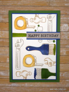 Tools Birthday card - Ink & Inspirations Blog Hop - Crafty-rootes