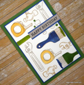 Tools Birthday card - Ink & Inspirations Blog Hop - Crafty-rootes