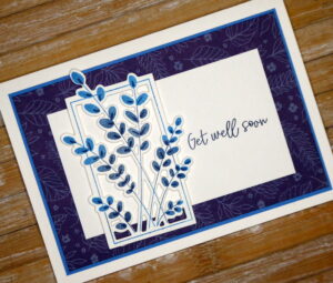 Blue Foliage Card - Crafty-rootes