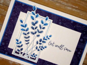 Blue Foliage Card - Crafty-rootes