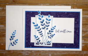 Blue Foliage Card - Crafty-rootes