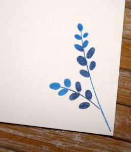 Blue Foliage Card - Crafty-rootes